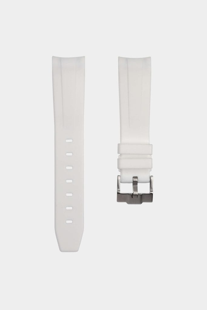 Rubber strap for Omega X Moonswatch - White